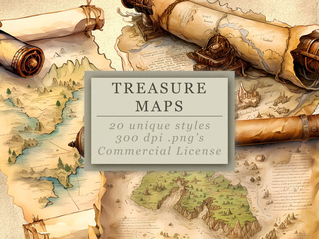 Navigate New Creative Frontiers With Fantasy Nautical Maps Clip Art ...