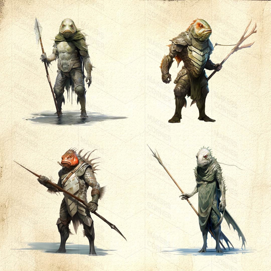 Malicious Gurglins Clip Art Collection for Art and Design, Amphibious ...