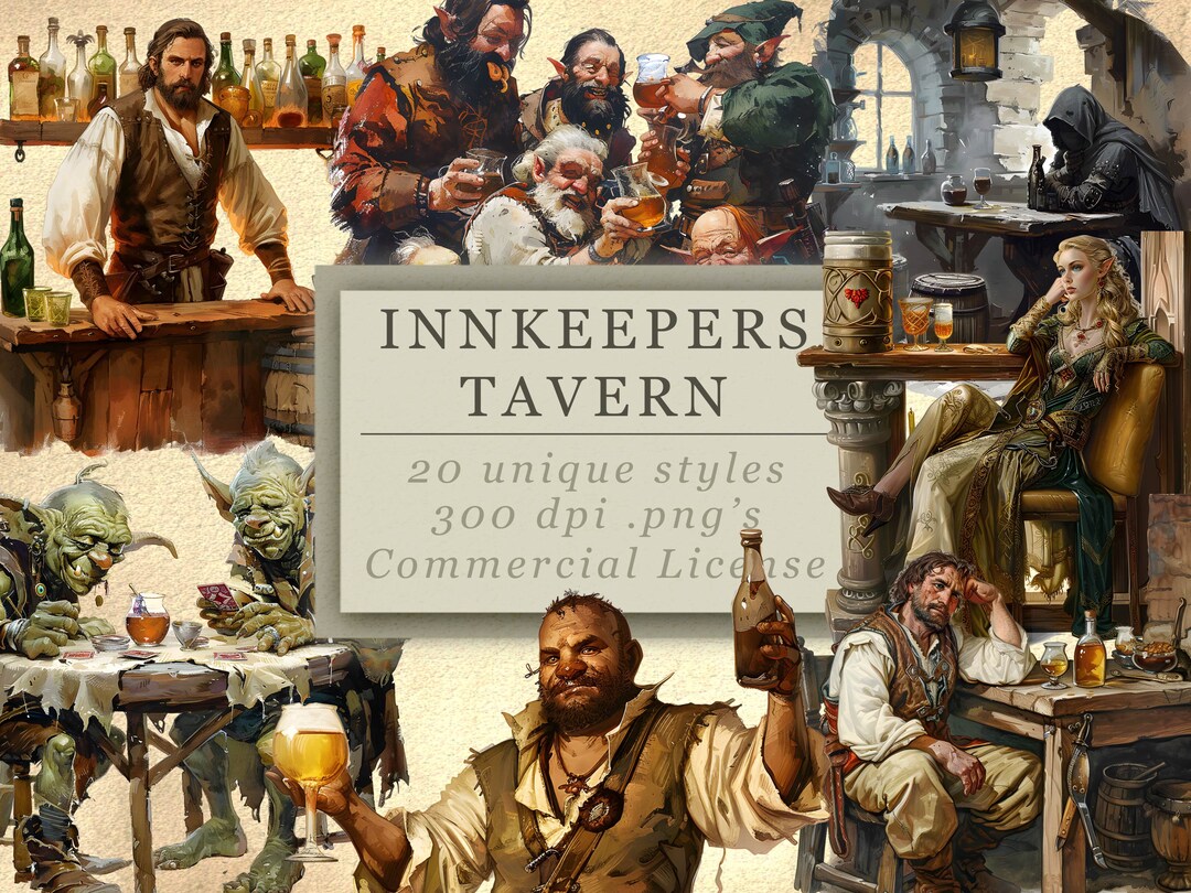 Innkeepers Tavern Furniture Clip Art Collection NPC Clip Art Collection ...