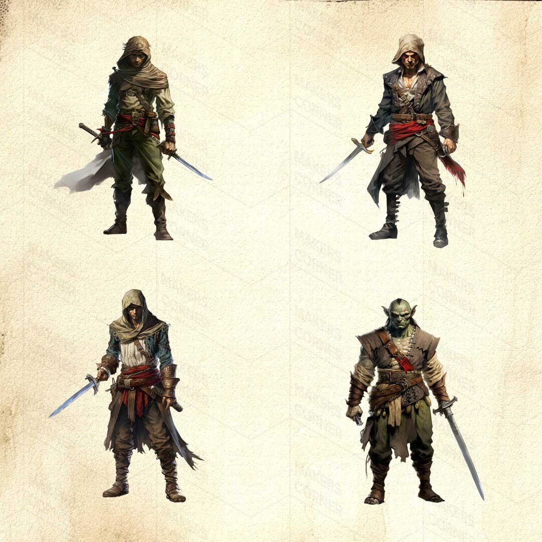 Bandit Gangs Clip Art Collection for Art and Design, Games Night ...