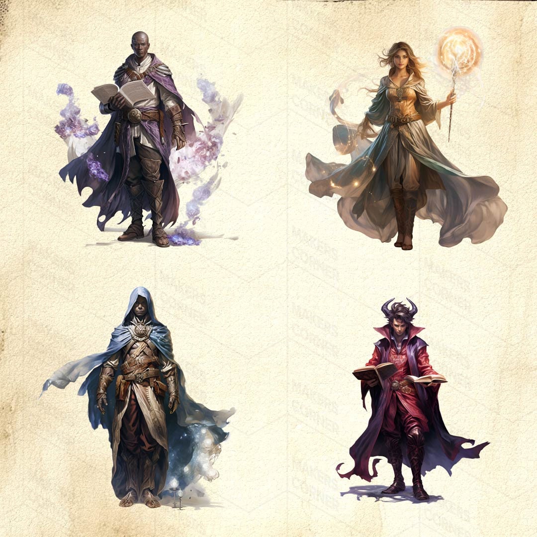 Wise Wizards Clip Art Collection for Art and Design, RPG Graphics ...