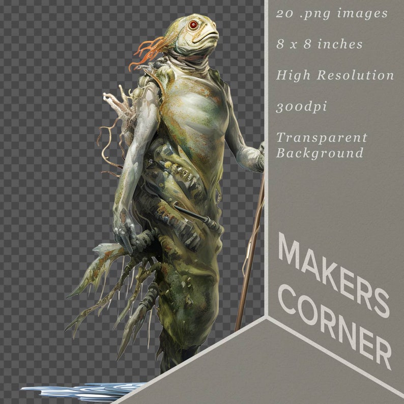 Malicious Gurglins Clip Art Collection for Art and Design, Amphibious ...