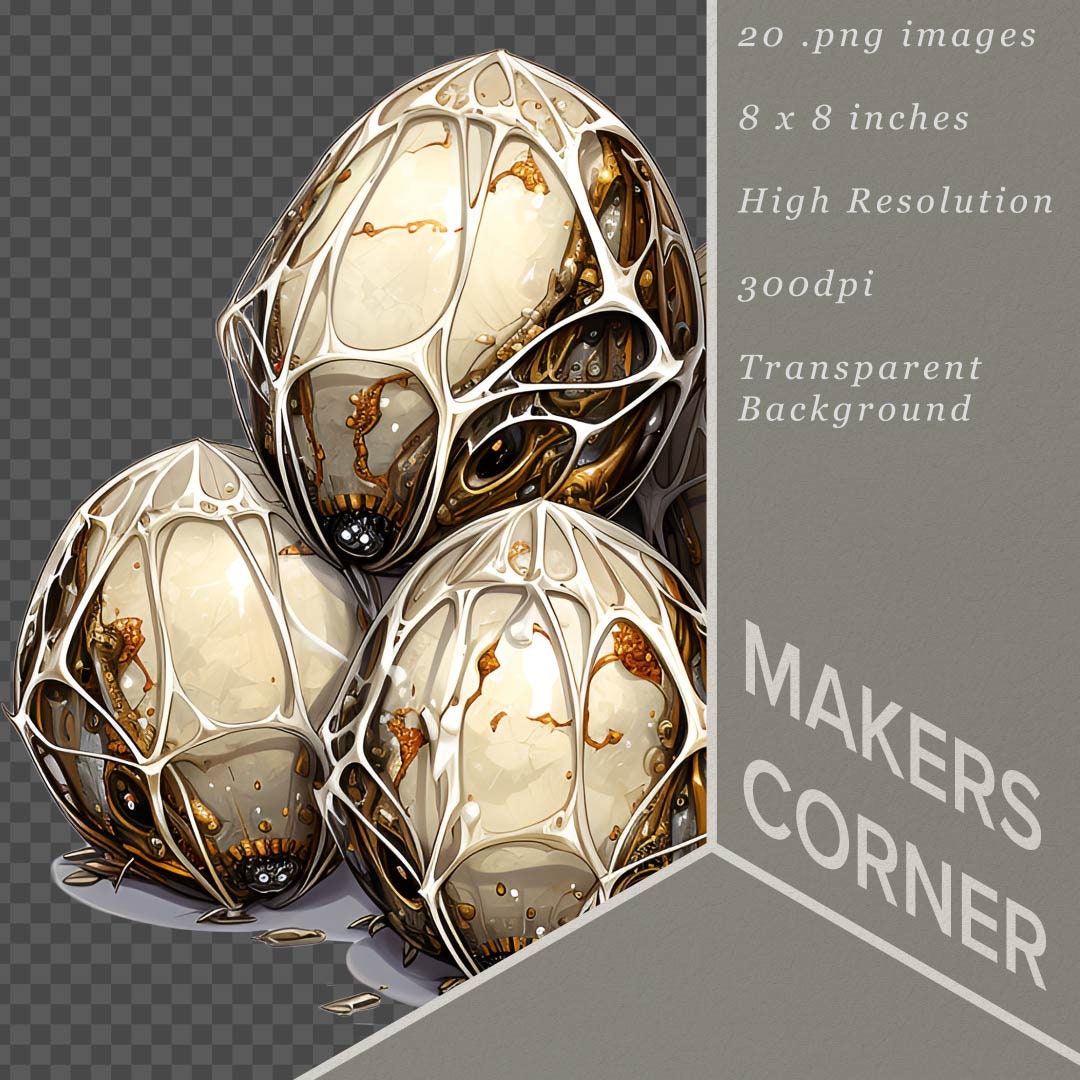 Evil Spiders Clip Art Collection for Art and Design, Fantasy Arachnids, Digital Download, Spooky ...