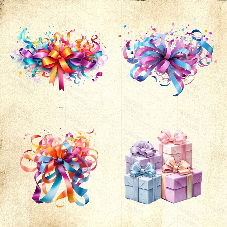 Birthday Celebration Clip Art Collection for Art and Design - Etsy