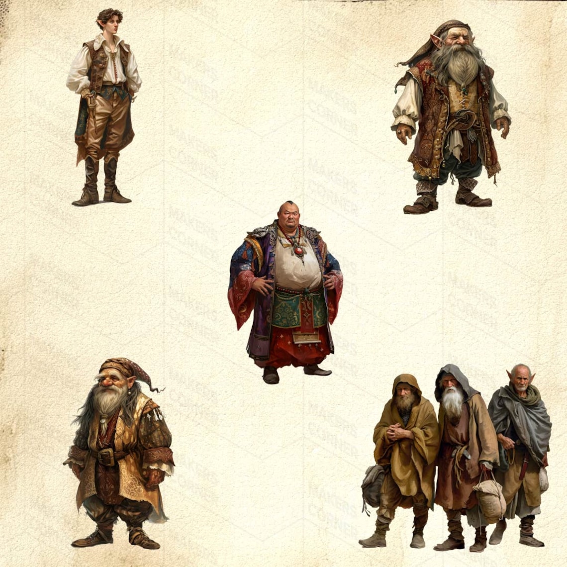 RPG City Civilians NPC Clip Art Collection for Art and Design, Games ...