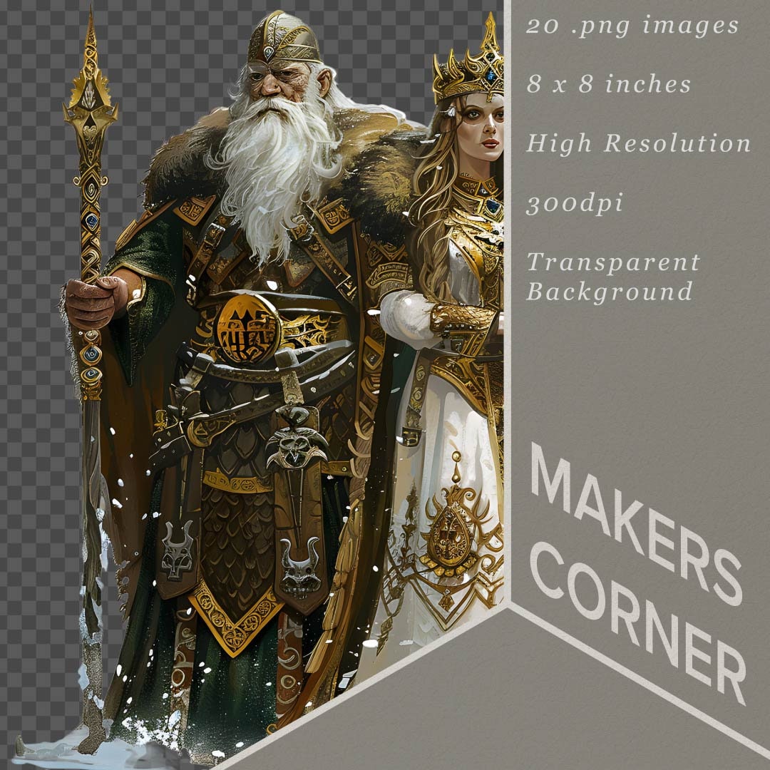 RPG Fantasy Kings & Queens NPC Clip Art Collection for Art and Design ...