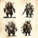 Tribe of the Bull-men Clip Art Collection for Art and Design, Games ...