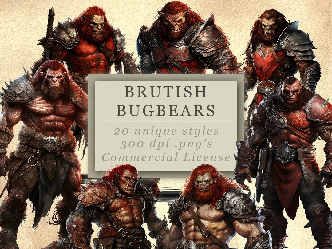 Brutish Bugbears Clip Art Collection for Art and Design, Games Night ...