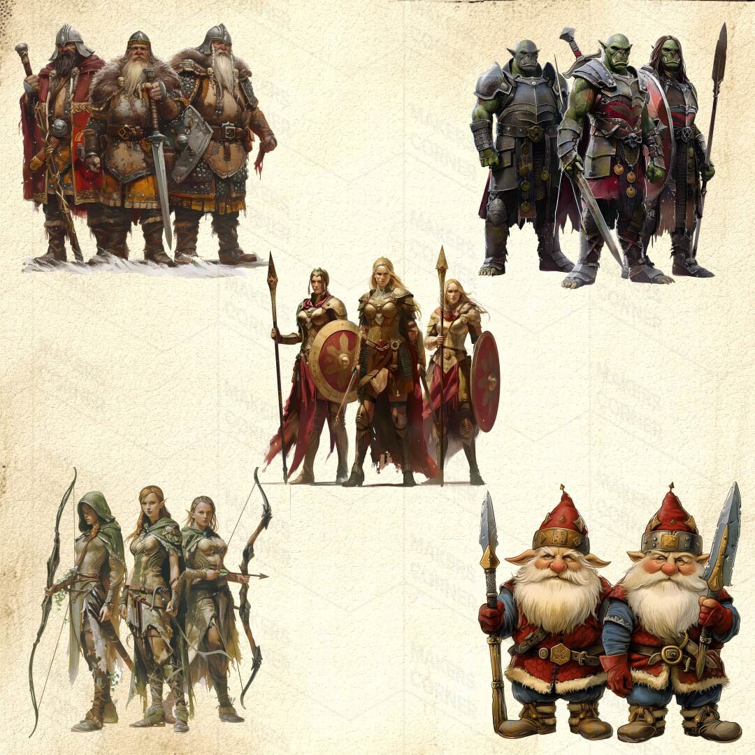 RPG Guards & Peacekeepers NPC Clip Art Collection for Art and Design ...