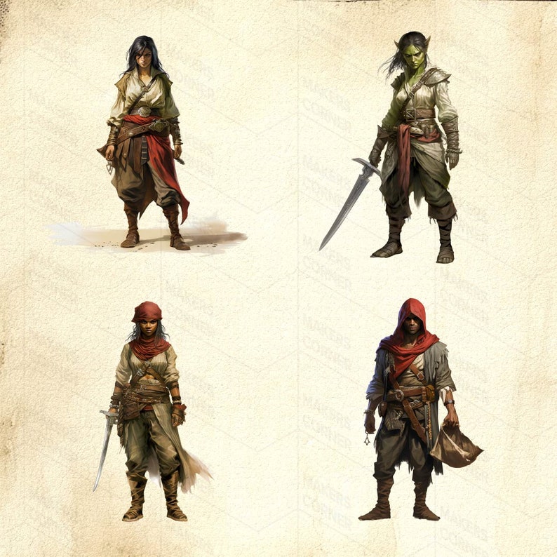 Bandit Gangs Clip Art Collection for Art and Design, Games Night ...