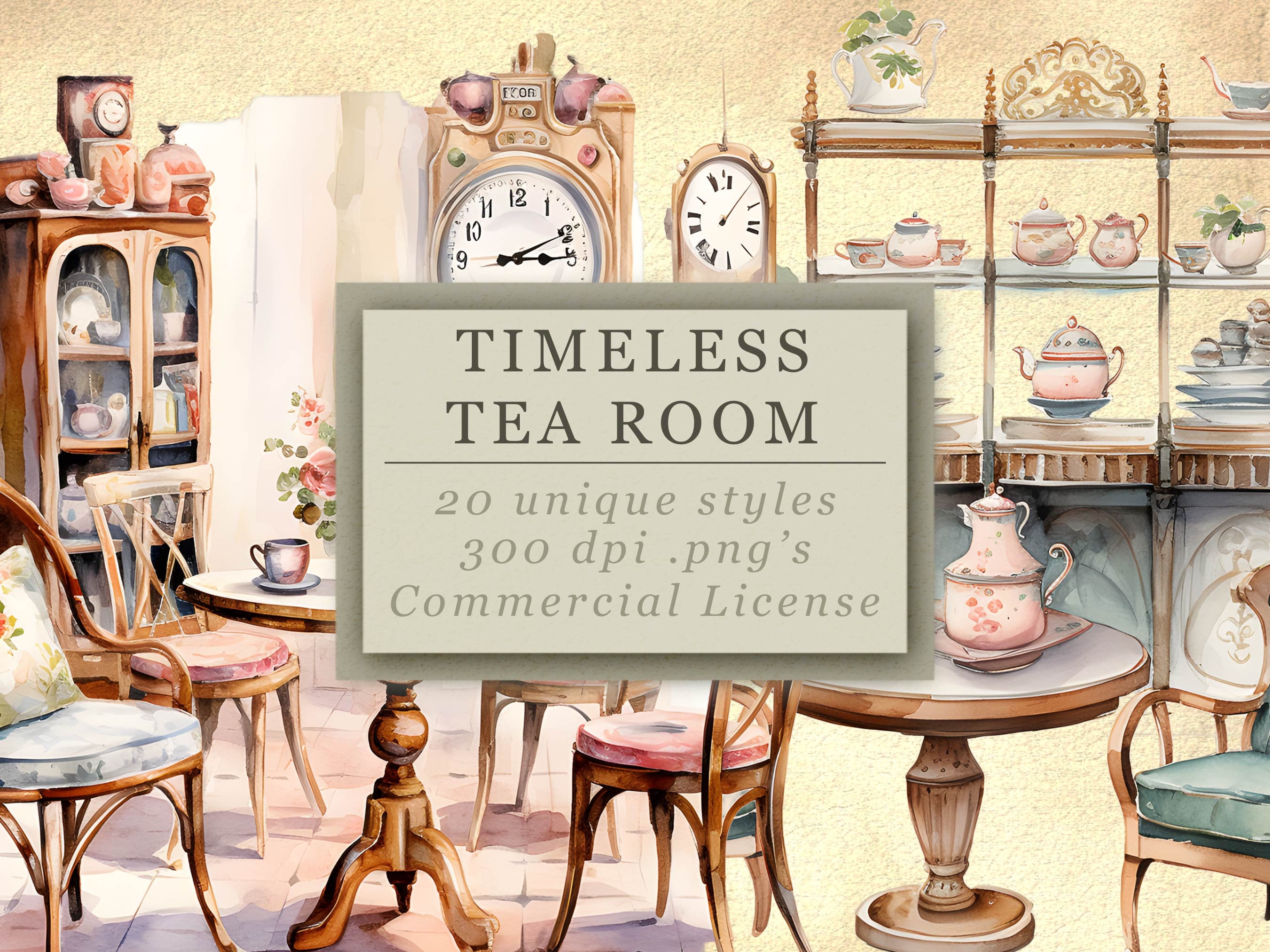 Whimsical Wonderland: Timeless Tea Room Clip Art Collection Enchanting ...