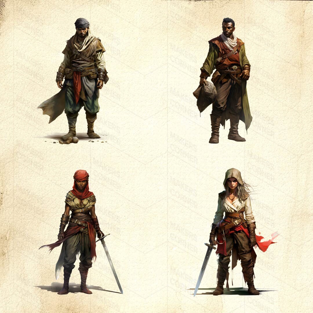 Bandit Gangs Clip Art Collection for Art and Design, Games Night ...