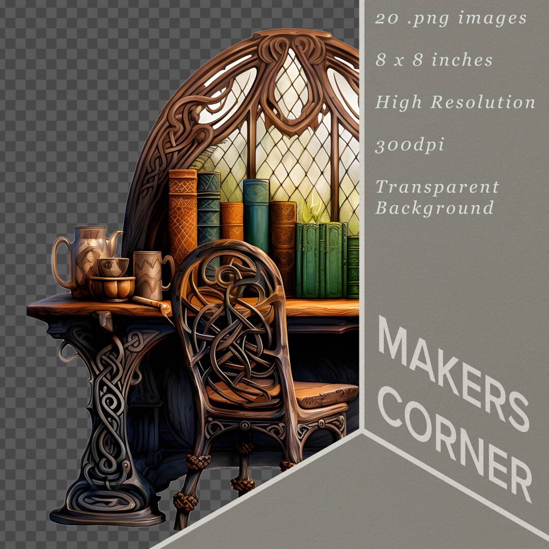 Celtic Furniture Clip Art Collection Fantasy Rooms and Furniture ...