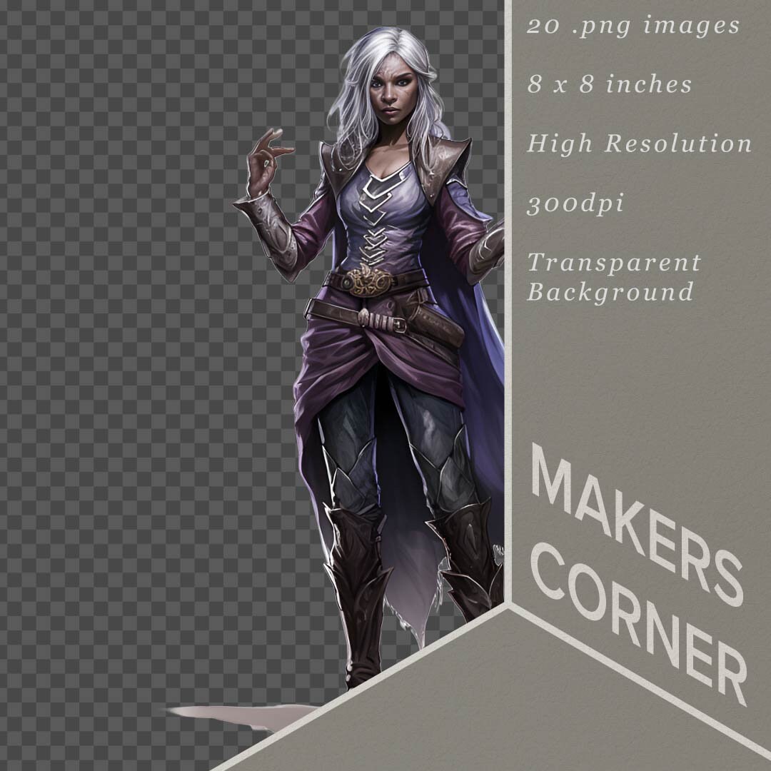 Cunning Drow Clipart Art Collection for Art and Design, Dark Elf ...