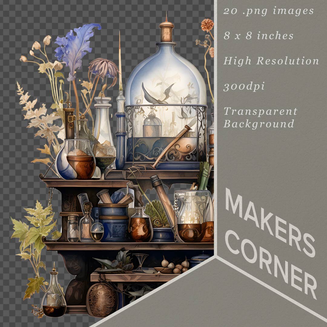 Alchemy Atelier Clip Art Collection Fantasy Rooms and Furniture ...