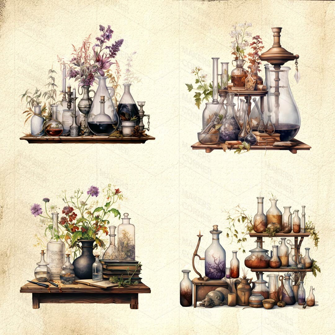 Alchemy Atelier Clip Art Collection Fantasy Rooms and Furniture ...