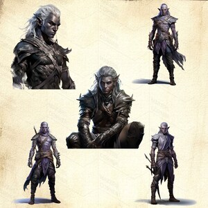 Cunning Drow Clipart Art Collection for Art and Design, Dark Elf ...