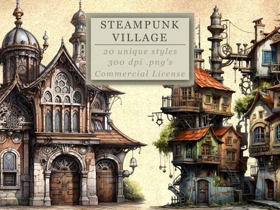 Fantasy Steampunk Buildings
