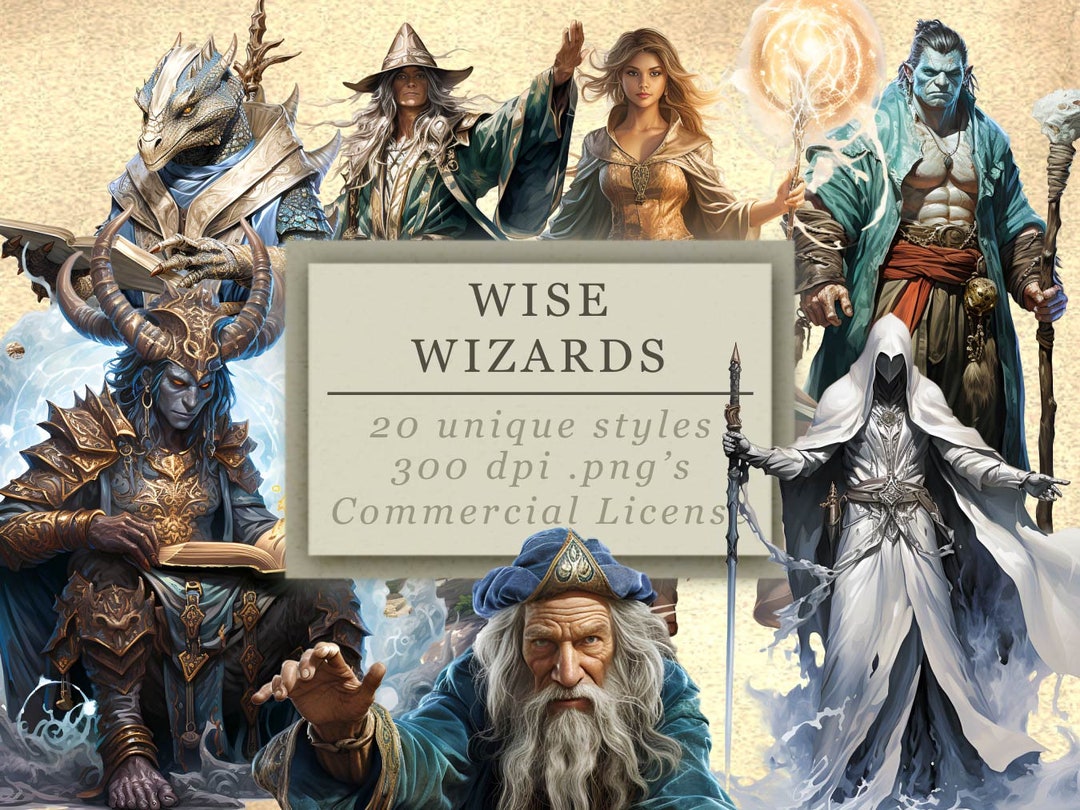 Wise Wizards Clip Art Collection for Art and Design, RPG Graphics ...