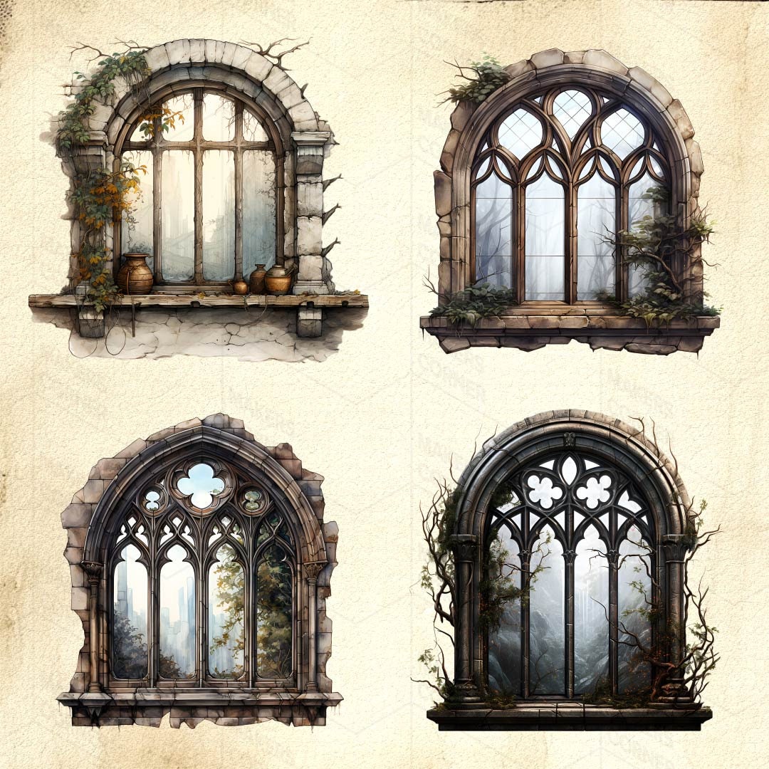 Fantastical Windows Clip Art Collection for Fantasy Art and Design ...