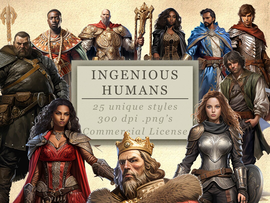 Ingenious Humans Clip Art Collection for Art and Design, RPG Graphics ...