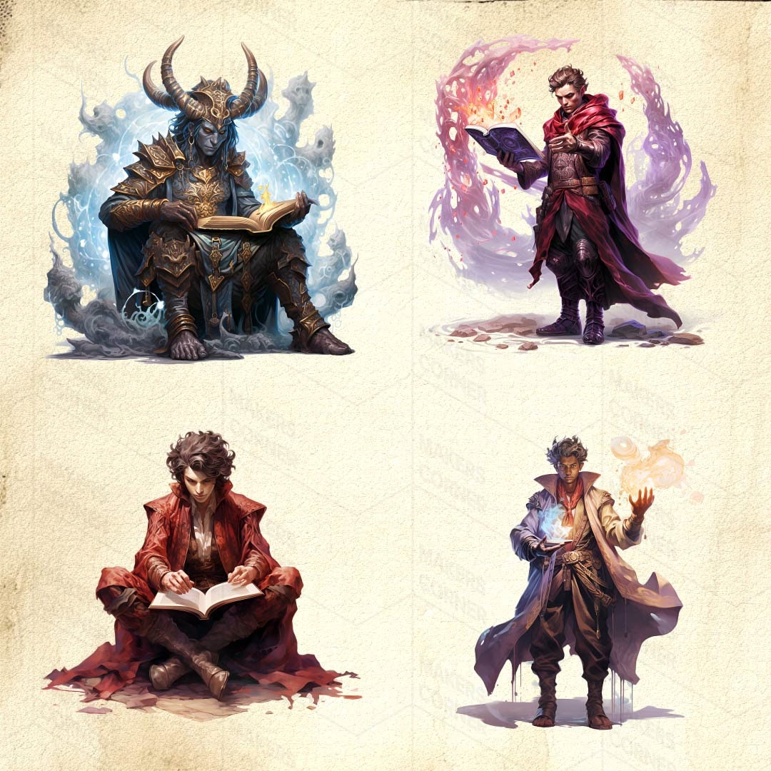 Wise Wizards Clip Art Collection for Art and Design, RPG Graphics ...