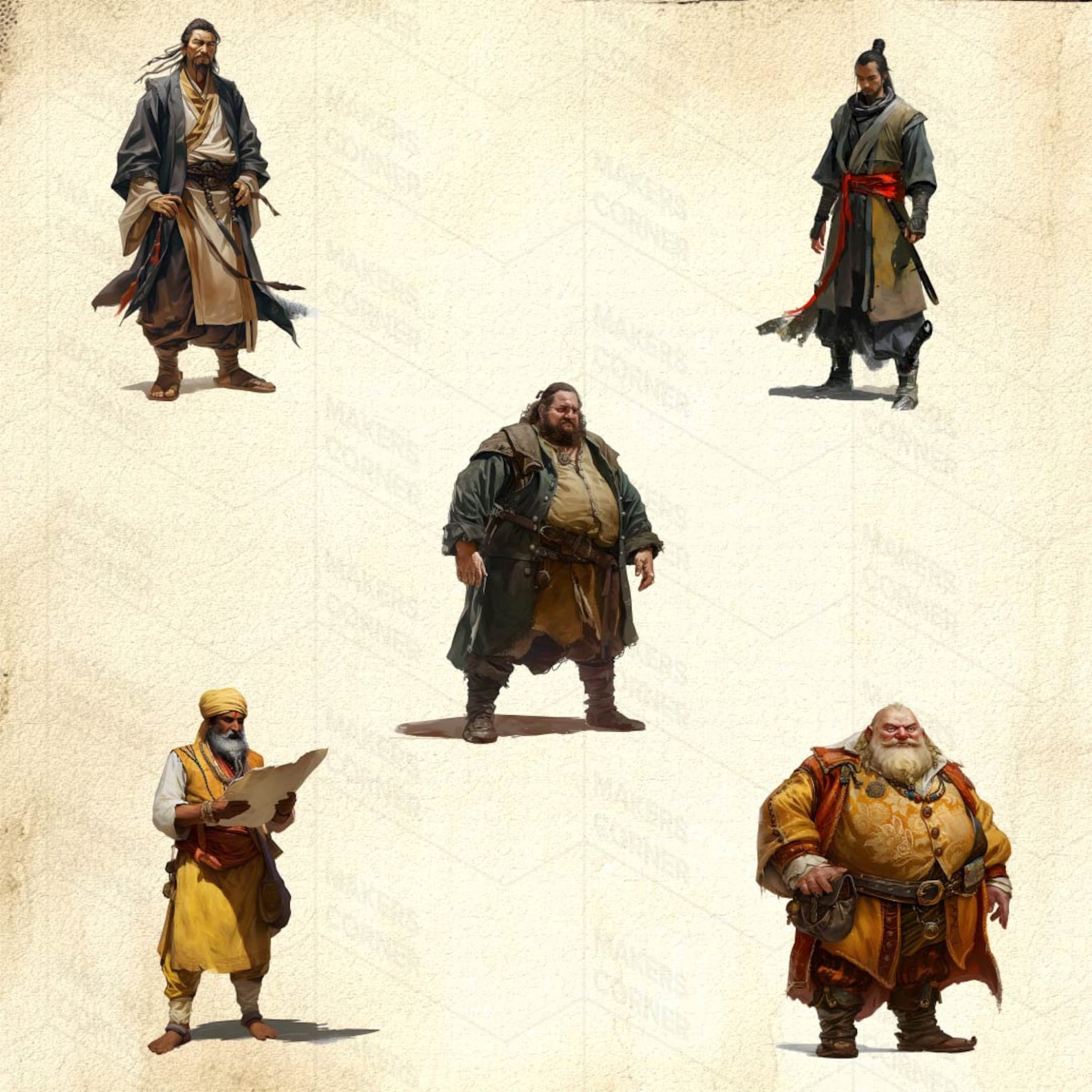 RPG City Civilians NPC Clip Art Collection for Art and Design, Games ...