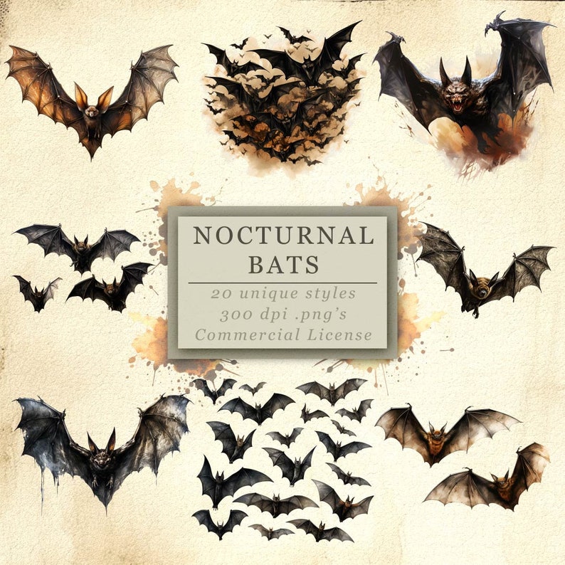 Scary Halloween Clip Art Bundle for Art and Design, Halloween Graphics ...