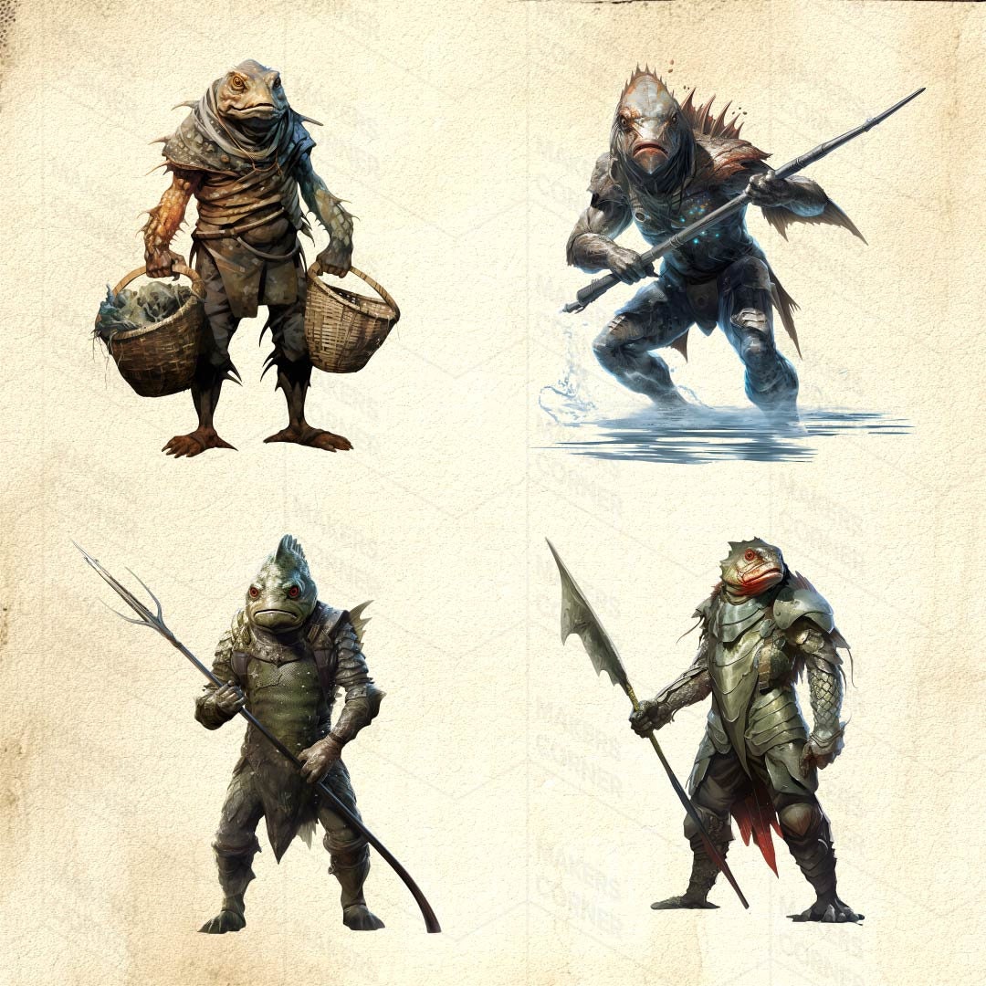 Malicious Gurglins Clip Art Collection for Art and Design, Amphibious ...