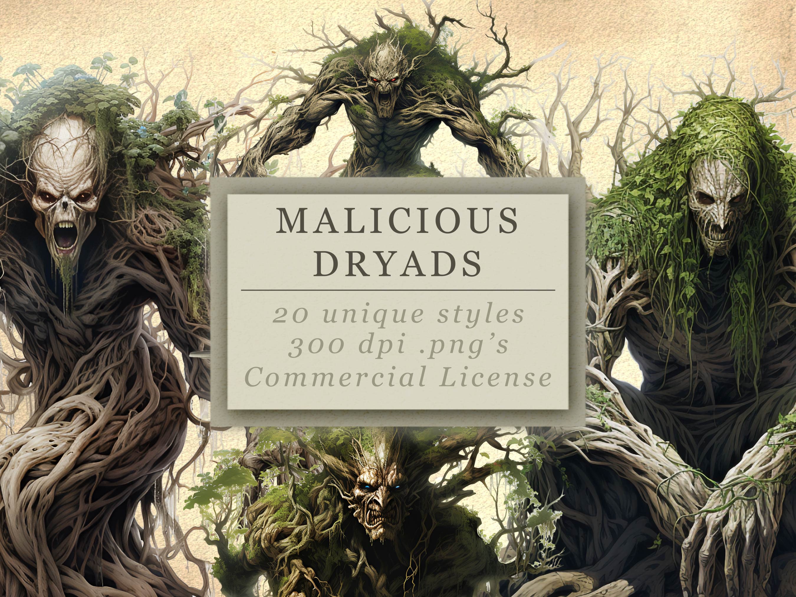 Malicious Dryads Clip Art Collection for Art and Design, Fantasy ...