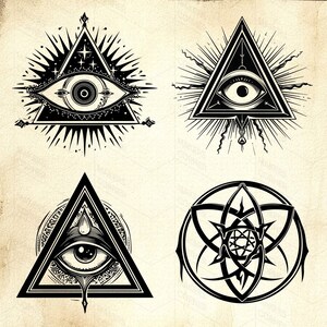 Schools of Magic Symbols Clip Art Collection - Fantasy Magical Graphics ...