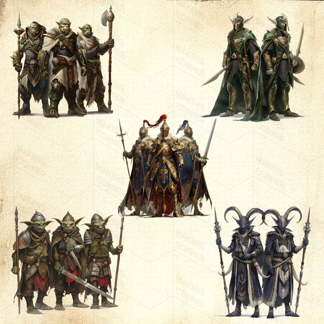 RPG Guards & Peacekeepers NPC Clip Art Collection for Art and Design ...