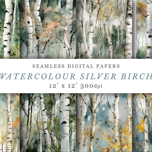 Birch Tree Fabric - Etsy