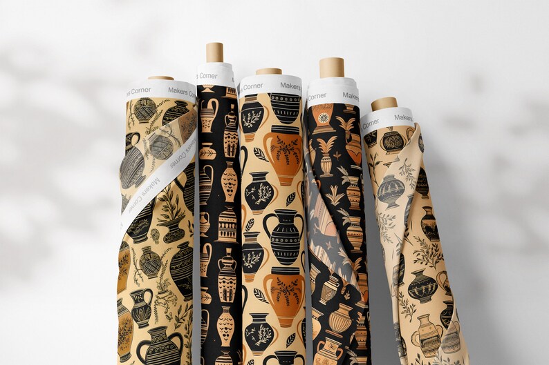 Artifacts of Ancient Greece Digital Design Papers, Seamless Pattern ...