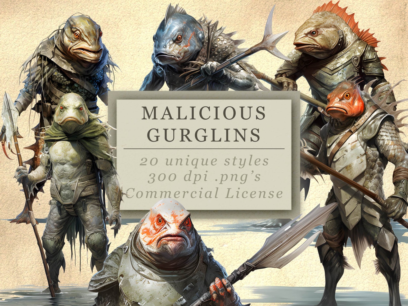 Malicious Gurglins Clip Art Collection for Art and Design, Amphibious ...