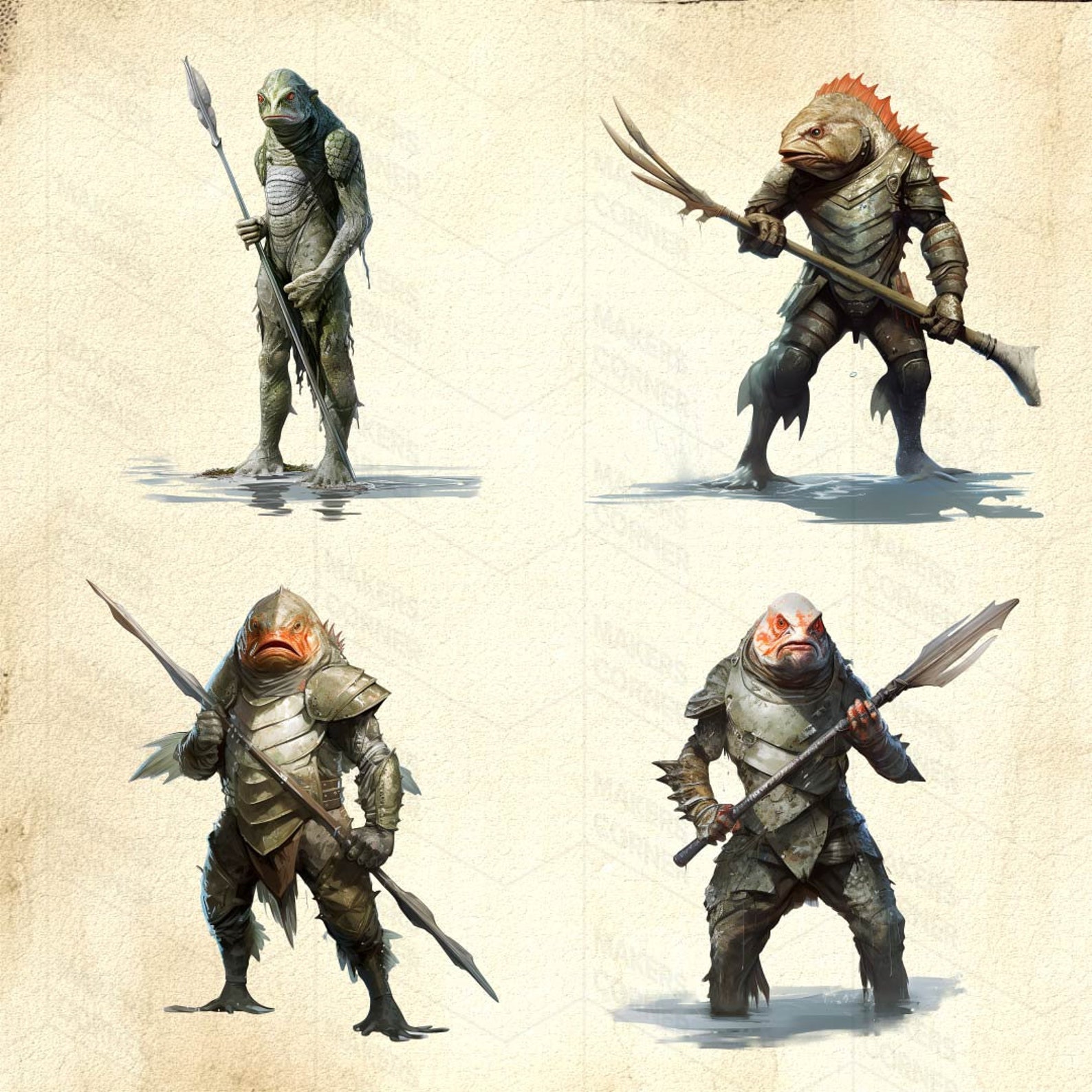 Malicious Gurglins Clip Art Collection for Art and Design, Amphibious ...