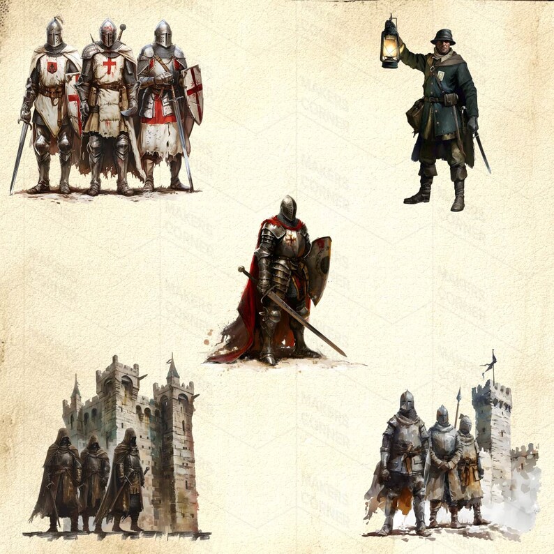 RPG Guards & Peacekeepers NPC Clip Art Collection for Art and Design ...