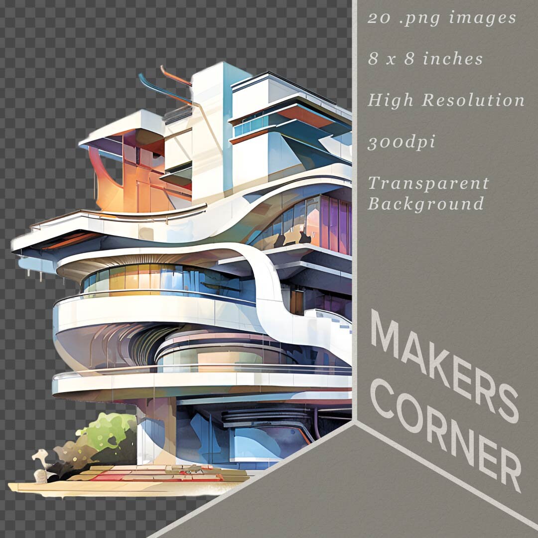 Neofuture Homes Clip Art Collection for Fantasy Art and Design ...