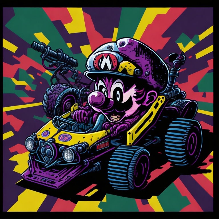 Mario Kart Digital Art - Etsy