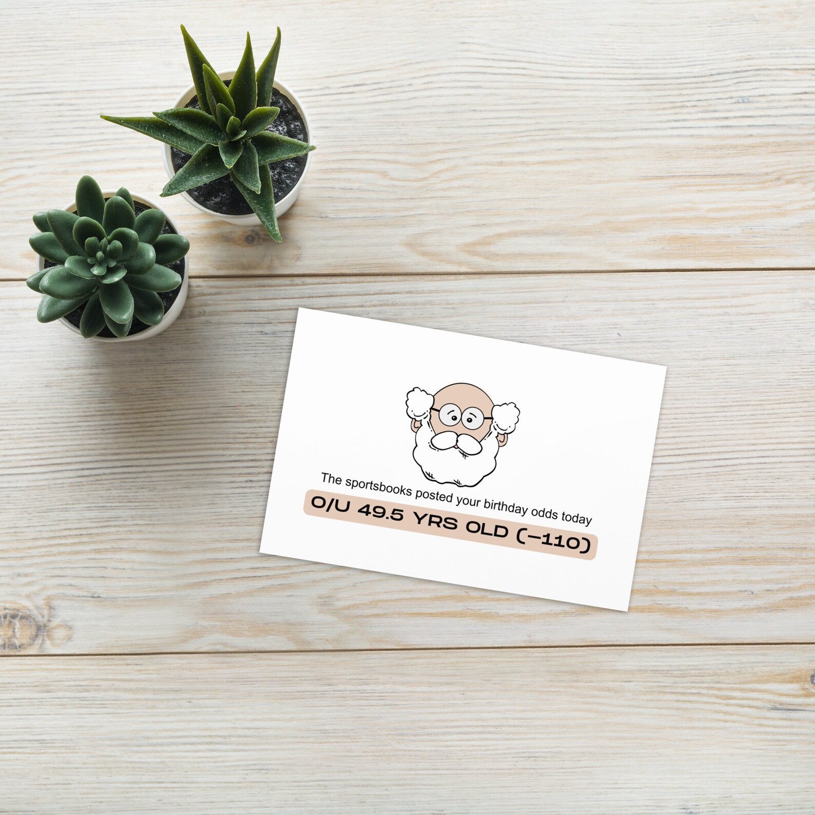 50 Yr Old Gambler Birthday Card Sportsbook Theme - Etsy