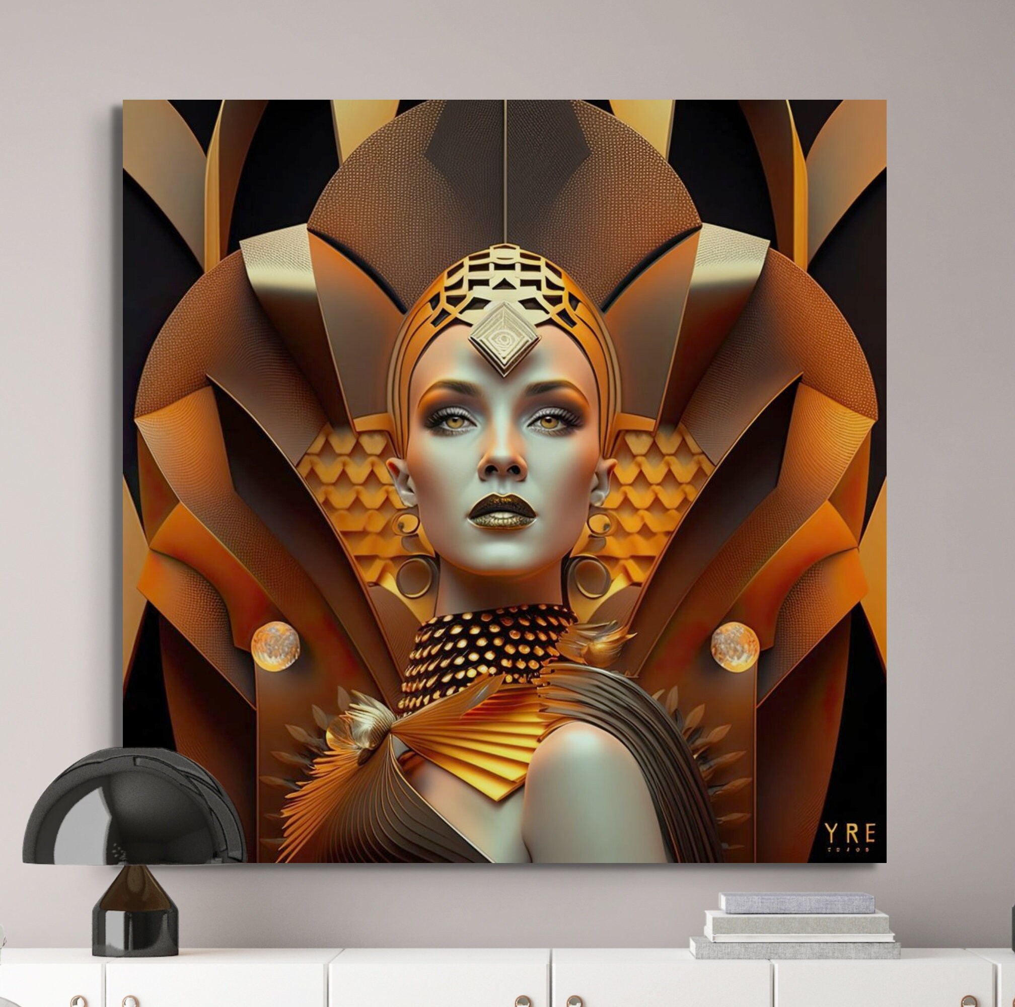 Digital Art Deco Print of Warrior Woman Art Deco Art Art Deco Wall Art ...