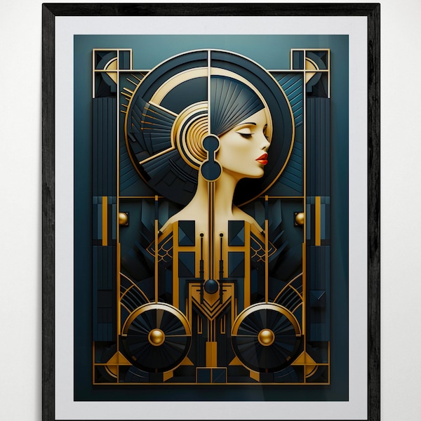Art Deco Geometric - Etsy