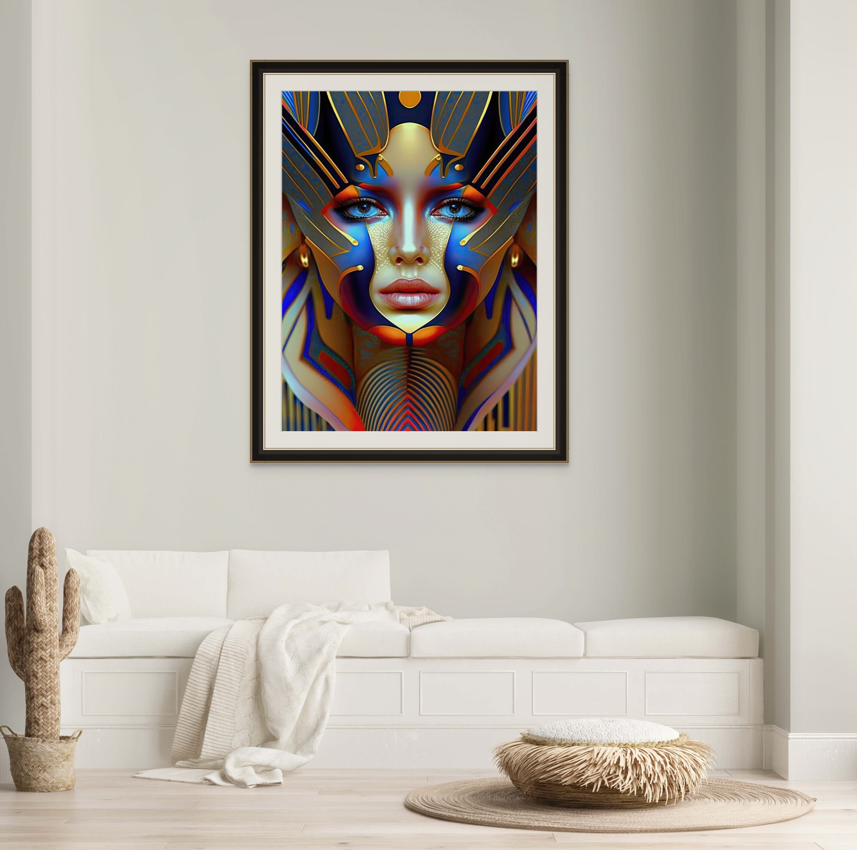 Digital Art Deco Print of Bold Color Queen Women Wall Art Printable Art ...