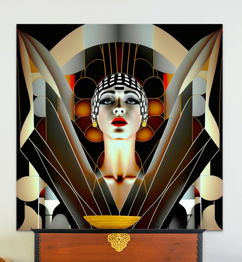 Digital Art Deco Portrait of Cabaret Dancer Art Deco Art - Etsy