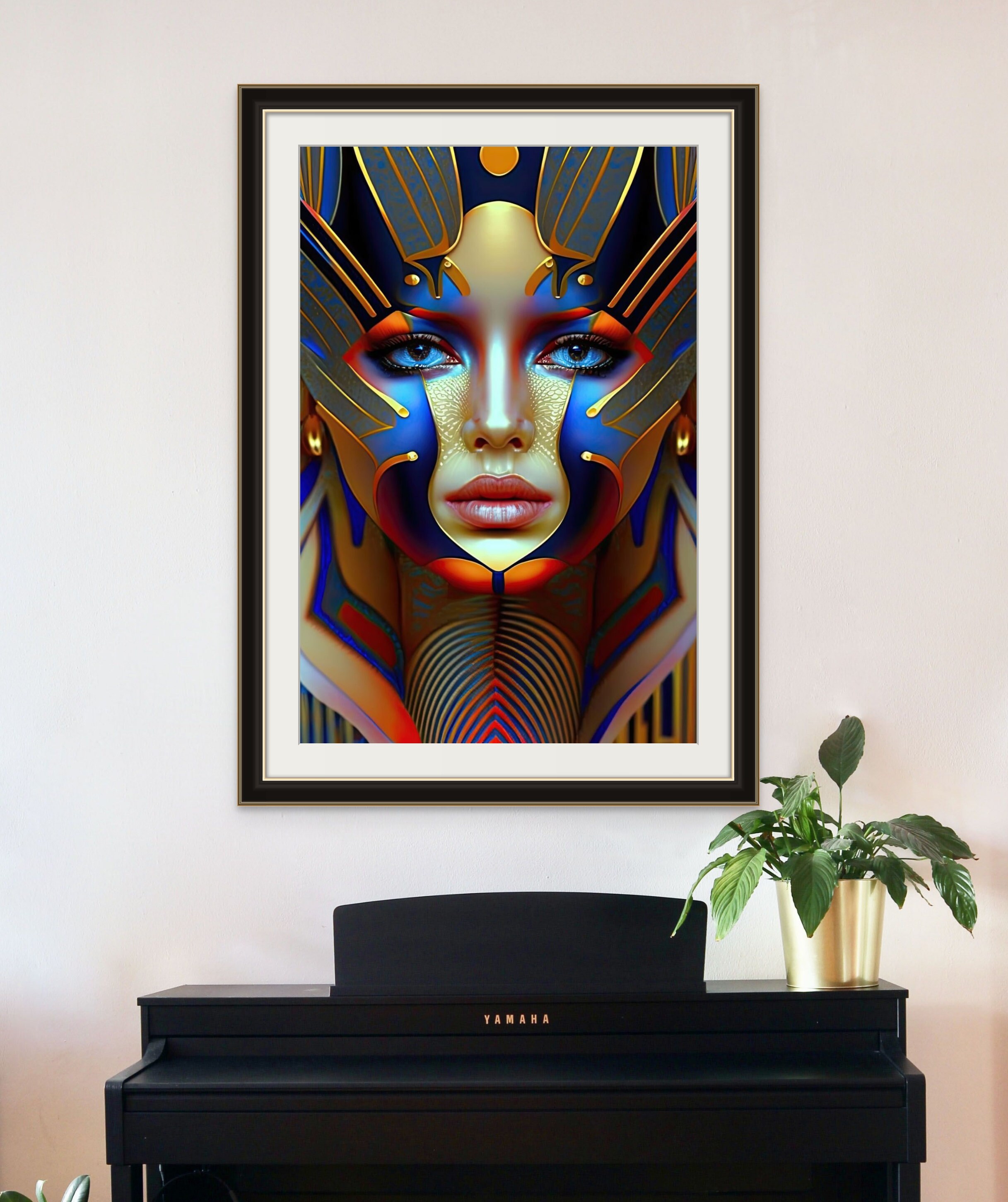 Digital Art Deco Print of Bold Color Queen Women Wall Art Printable Art ...
