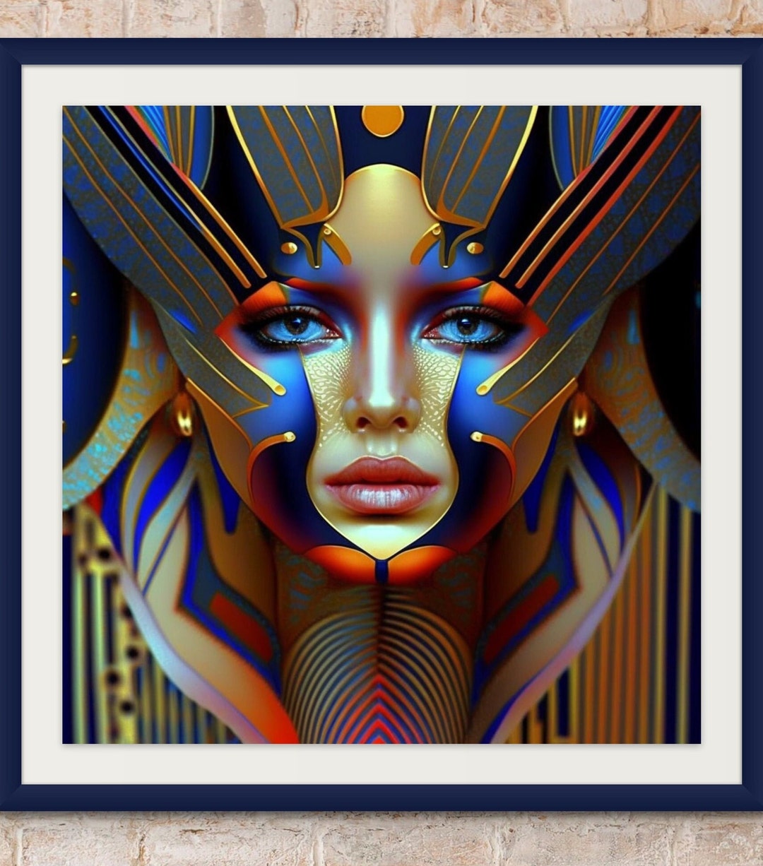 Digital Art Deco Print of Bold Color Queen Women | Wall Art | Printable ...