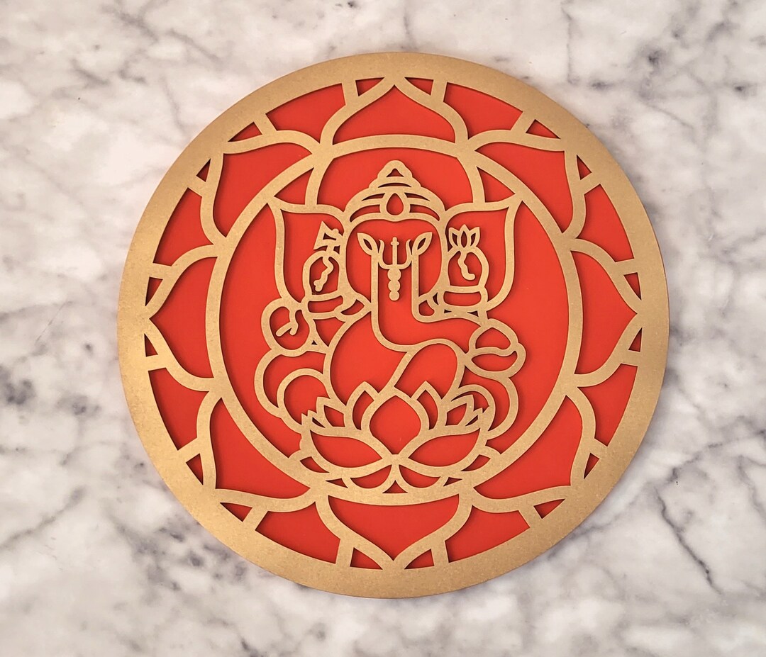 3D Mandala Ganesha Symbol of Wealth Wall Art Decoration - Etsy