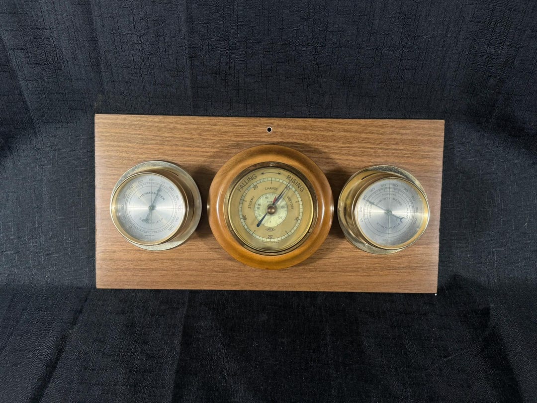 Vintage German ATCO Complete Weather Station–barometer, Thermometer ...