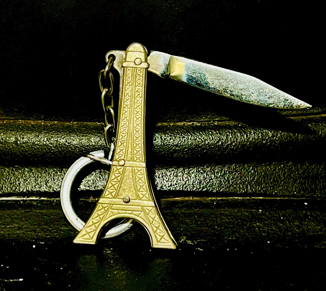 Vintage Eiffel Tower Keychain Knife - Paris Souvenir Miniature Pocket Knife - Etsy