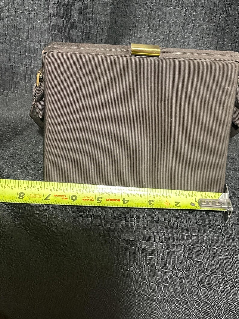 Vintage Ingber 1940s Satin Handbag W/ Gold-tone Clasp & Zipper Pocket ...